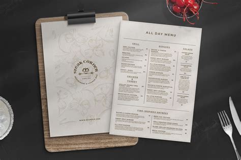 Elegant Food Menu Template Psd Brandpacks