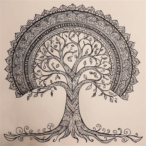 Artistic Tree Drawing With Unique And Beautiful Styles Premium Ai