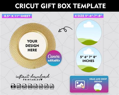 Plate Charger Template Circle Template Plate Charger Insert Canva