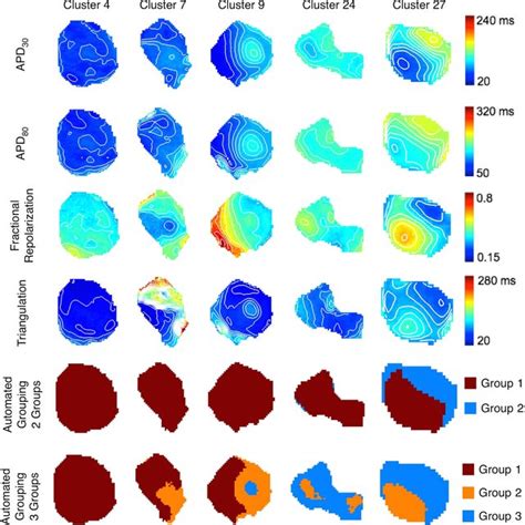 Spatial Maps Of Different Ap Parameters Or Groups For Five Different