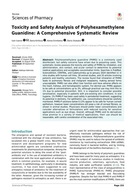 Pdf Toxicity And Safety Analysis Of Polyhexamethylene Guanidine A