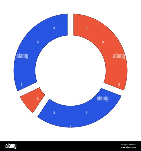 Pie Chart Segments 2d Linear Cartoon Object Stock Vector Image And Art Alamy