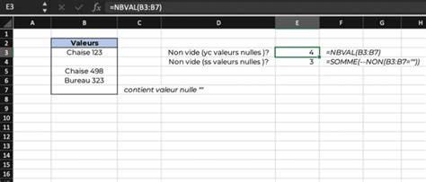 Compter Le Nombre De Cellules Non Vides Formule Excel