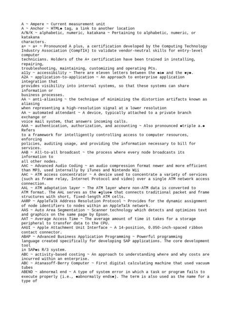 Dictionary Of Computer Acronyms And Abbreviations A Pdf Computer