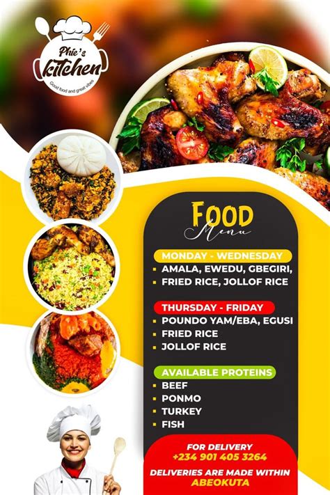 Food Menu Design For Restaurants