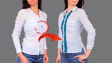 Amazing Sewing Trick How To Upsize A Tight Blouse Shirt In Refashion Clothes Altering