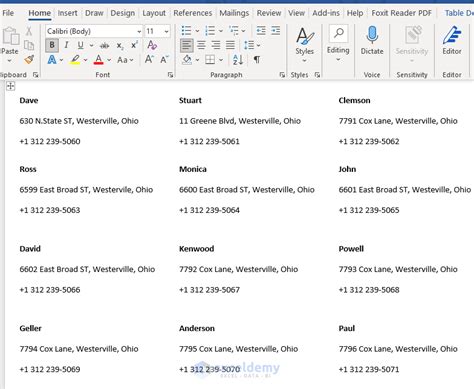 avery 5160 excel template