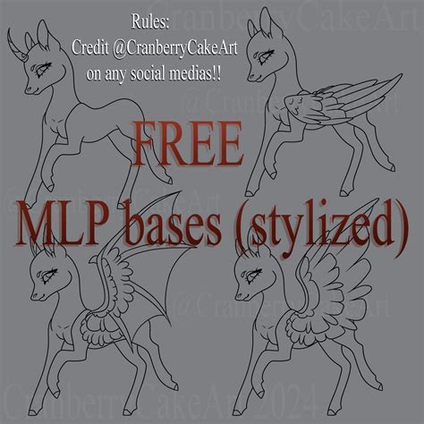 Mlp Bases Stylized F2u By Cranberrycakeart On Deviantart