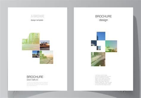 Layout A4 Cover Mockups Design Templates Vector Image