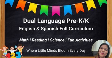 Advanced Dual Language Pre K And K Full Curriculum 2x Week English Spanish