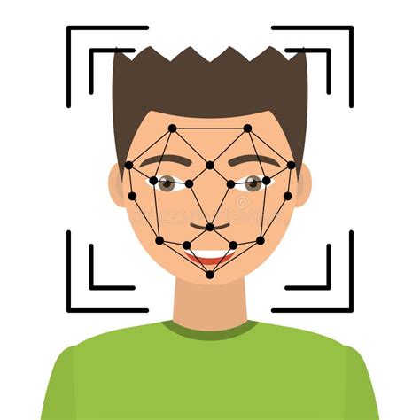 Biometrical Identification Face Recognition Stock Vector Illustration Of Person Code 85507292