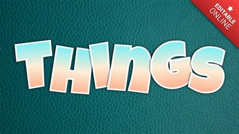 Things Watercolor Text Effect Generator
