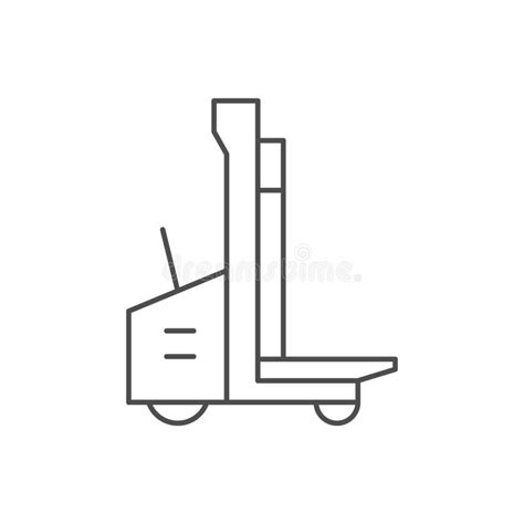 Pallet Stacker Line Outline Icon Stock Vector Illustration Of