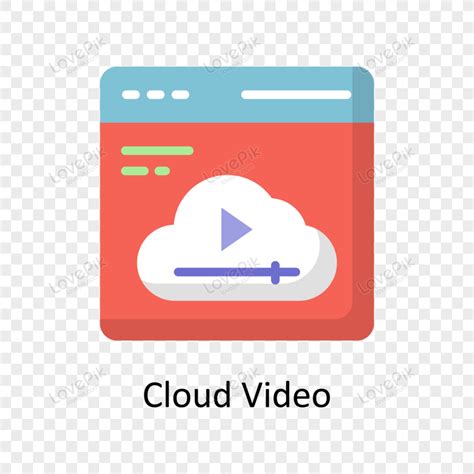 클라우드 비디오 벡터 평면 아이콘 디자인 일러스트 레이 션 Png 일러스트 무료 다운로드 Lovepik