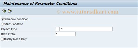 SWJ1 SAP Tcode Browser For Schedule Conditions Transaction Code