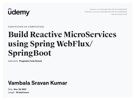 Sravan Kumar Vambala On Linkedin Reactiveprogramming Webflux Udemy Springboot
