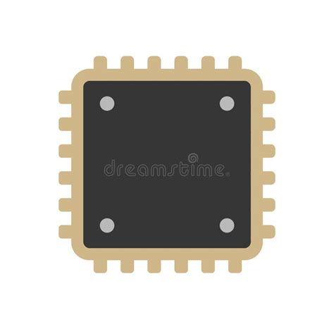 Computer Cpu Vector Icon Illustration Stock Vector Illustration Of