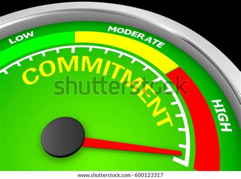 Commitment Level Maximum Conceptual Meter 3d Stock Illustration 600123317 Shutterstock