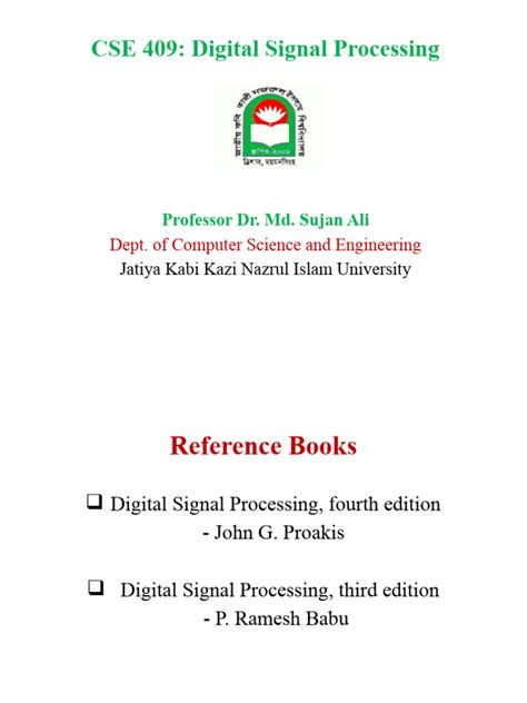 1 Cse 409 Introduction To Signals Pdf Discrete Time And Continuous Time Sampling Signal