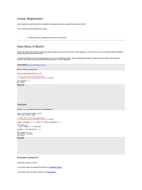 Linearregression Pdf Regression Analysis Linear Regression