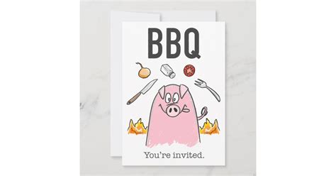 Funny Bbq Invitation Zazzle