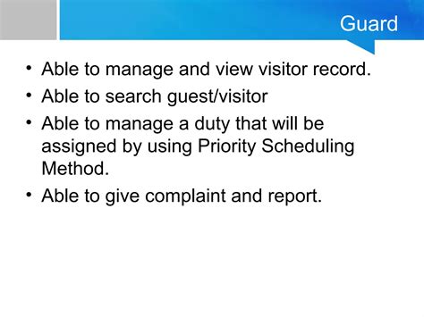resident safety management system priority queue ppt