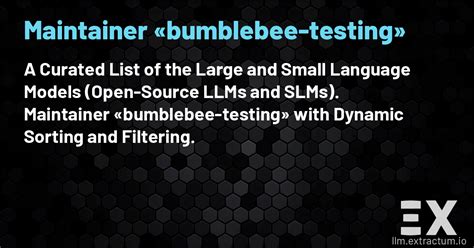 maintainer bumblebee testing