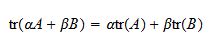 Trace Of A Matrix