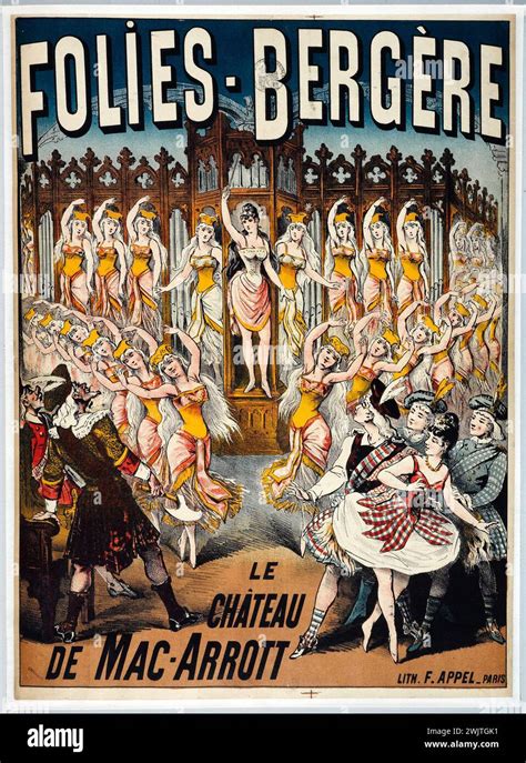 Imprimerie A Call Folies Bergère Mac Arrott Castle Poster Color