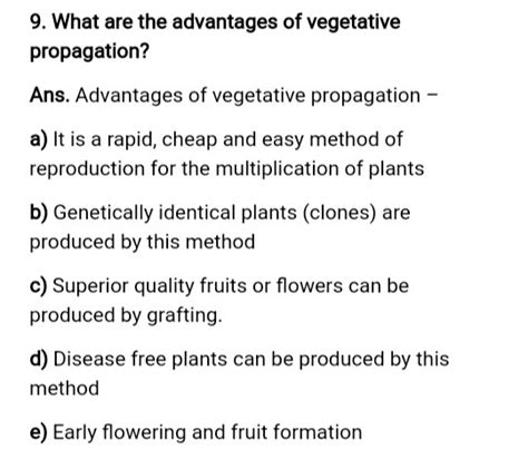 State 3 Advantage Of Vegetative Propagation Brainly In
