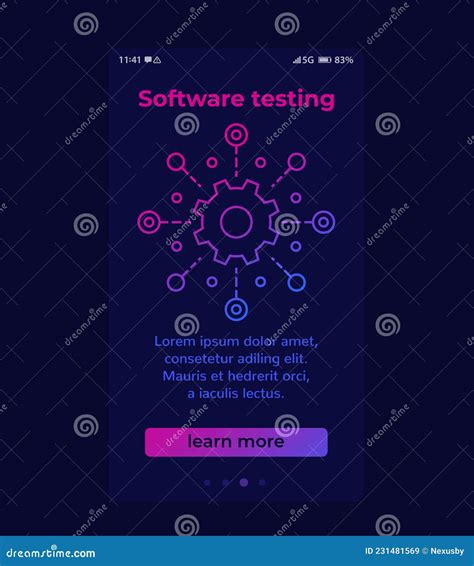 Software Testing Banner With Line Icon Vector Stock Vector Illustration Of Software