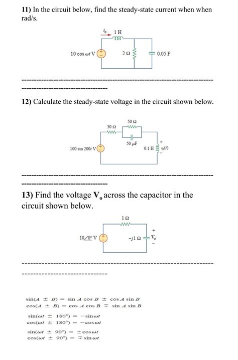 Solved In The Circuit Below Find The Steady State Current