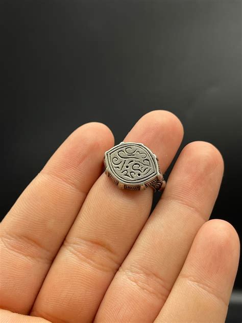 Wonderful Vintage Handmade Afghani Kuchi Solid Silver Ring Engraved