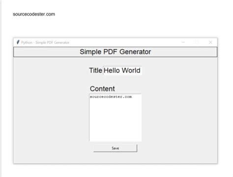 python simple pdf generation free source code and tutorials