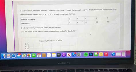Solved In An Experiment A Fair Coin Is Tossed 4 Times And The Number Of Heads That Occurs Is