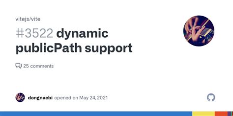 Dynamic Publicpath Support · Issue 3522 · Vitejsvite · Github