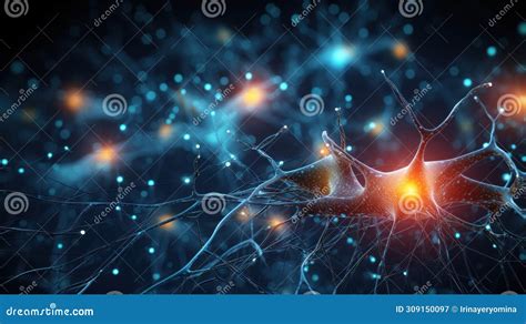 Abstract Neural Network Synapses Visualization Digital Visualization Of Neural Network Activity