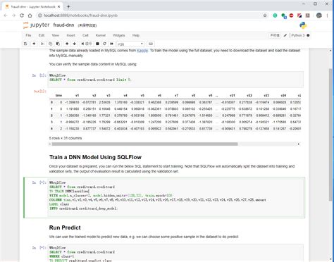 the fraud detection notebook doesn t run · issue 1784 · sql machine