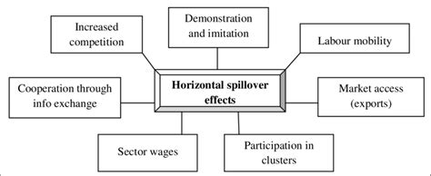 Possible channels for formation of horizontal spillover effects | Download Scientific Diagram