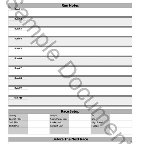 Drag Racing Log Book Computech