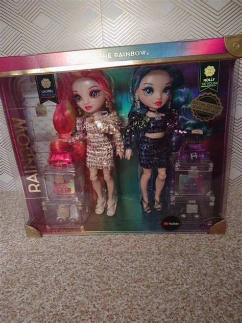 Rainbow High Twins Laurel Devious And Holly Devious Dolls Special Edition