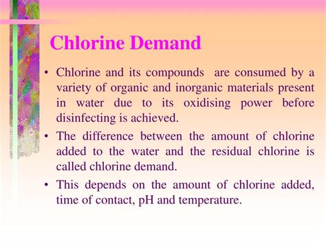 Chlorine Demand Chloride At Buddy Byram Blog