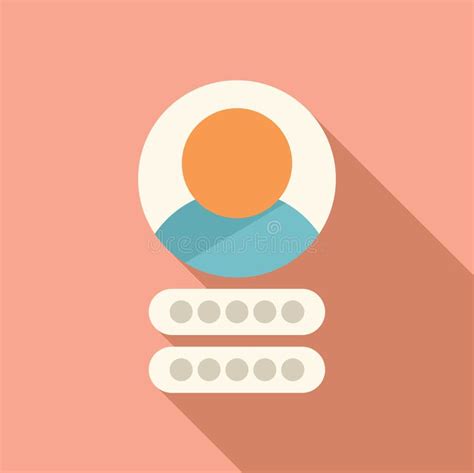 User Entering Password Secure System Login Icon Stock Vector