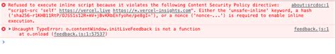Vercel Live Feedback Blocked By Csp · Vercel Nextjs · Discussion