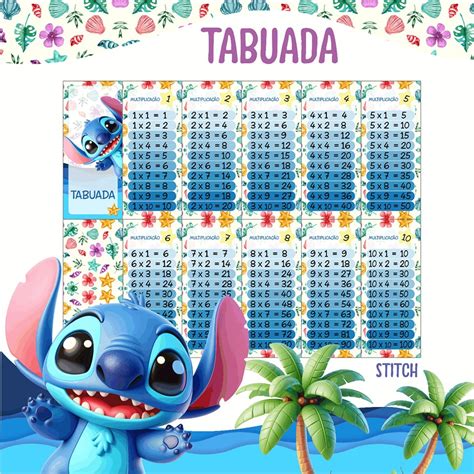 Grafik Teka Inc Tablas De Multiplicar Stitch 🔥⬇️descarga Gratis ⬇️🔥
