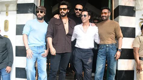 Singham Again Ajay Devgn Akshay Kumar Tiger Shroff Rohit Shetty Meet For Lunch Before