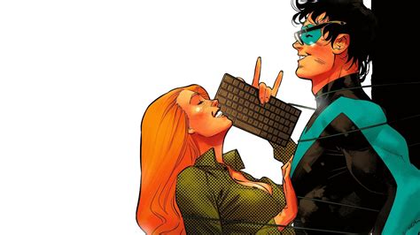Dick Grayson Und Barbara Gordon Nightwing And Batgirl Date Night