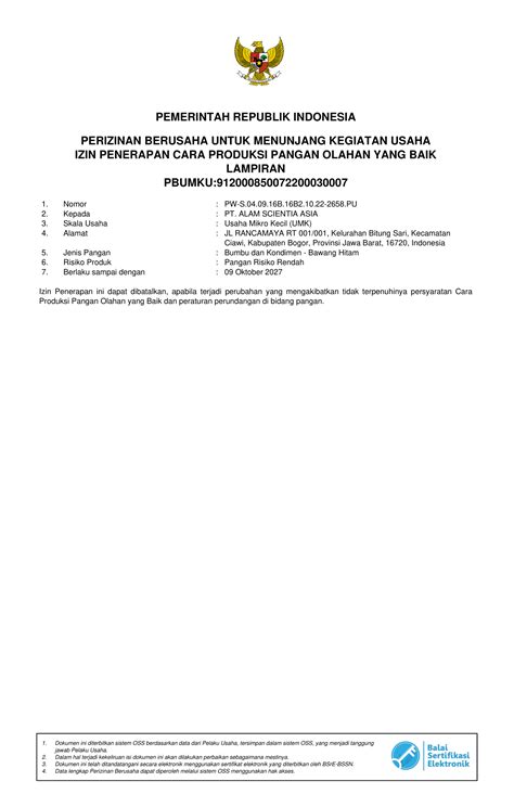 Pentingnya Punya Sertifikat Cppob Cara Produksi Pangan Olahan Yang