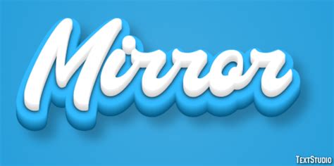 Mirror Text Effect And Logo Design Word