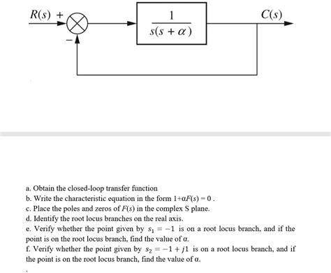 Solved Rs Cs A Obtain The Closed Loop Transfer Function